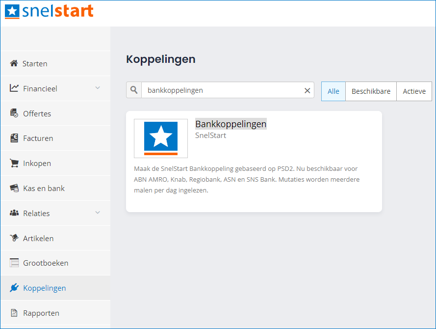 Een bankkoppeling maken